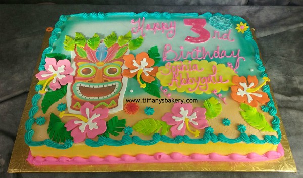 luau sheet cake