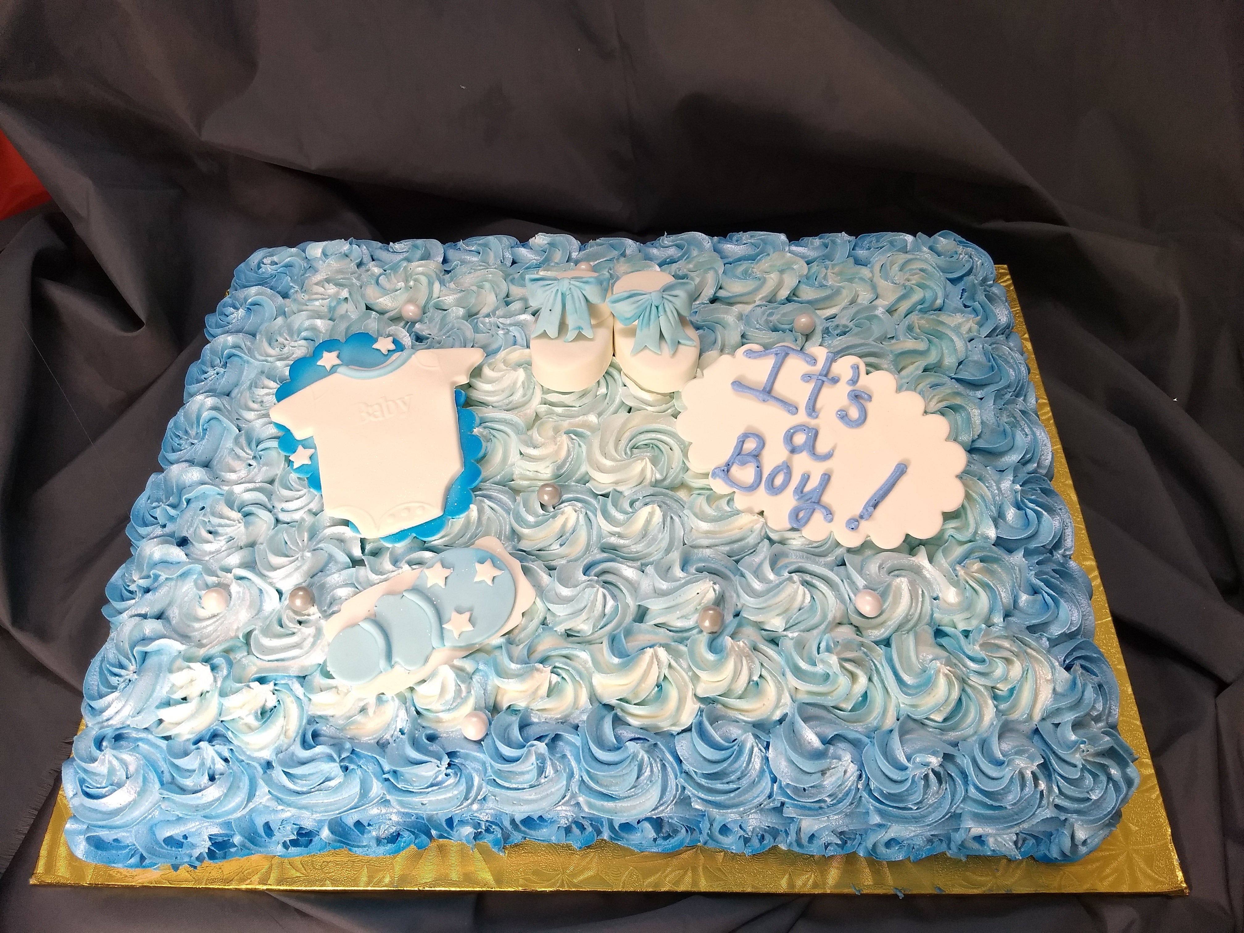 rosette cake blue