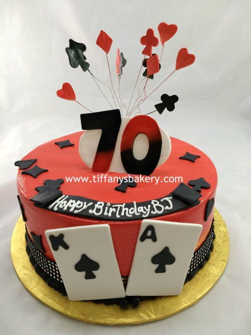 Playing Cards Round Cake – Tiffany's Bakery